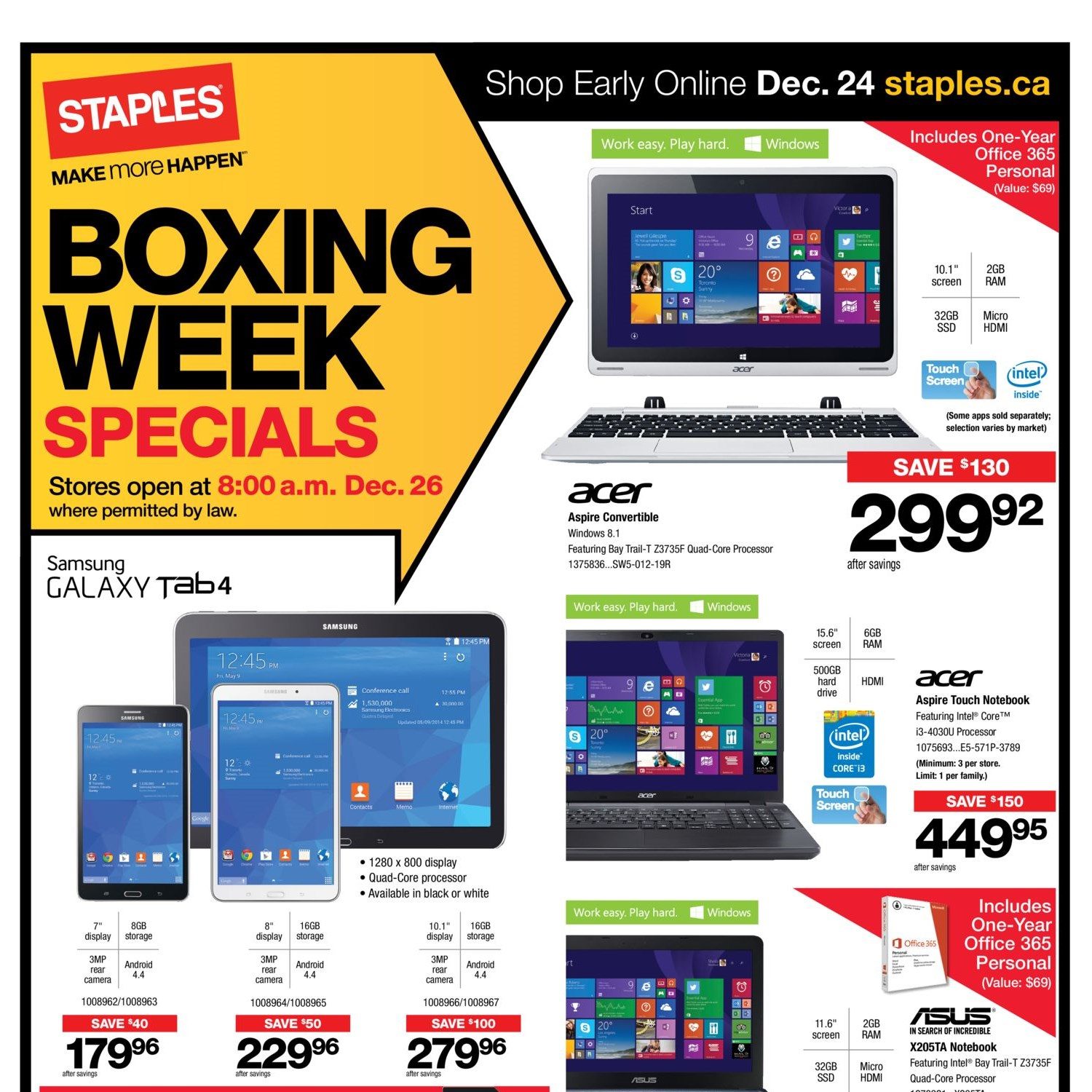 Staples Weekly Flyer - Boxing Week Specials - Dec 26 – Jan 2 ...