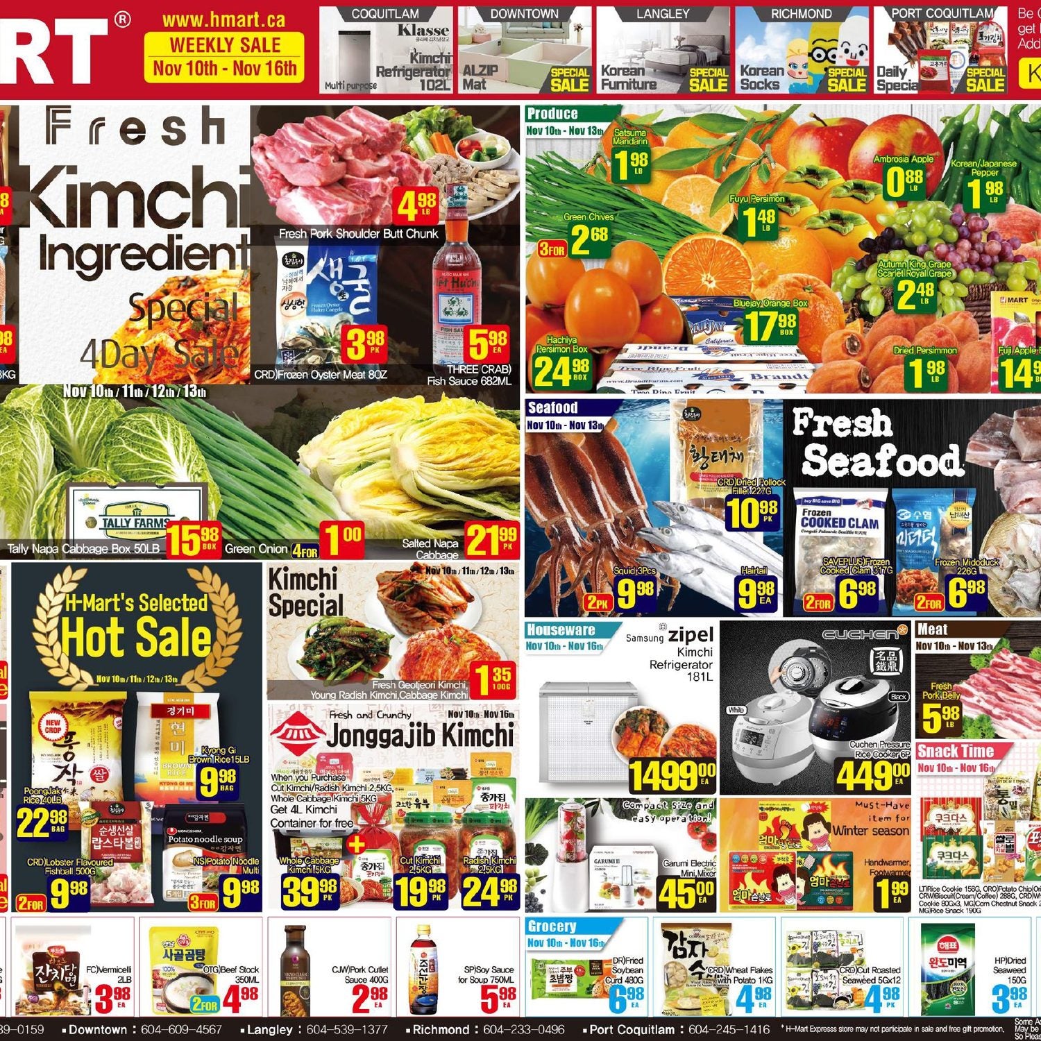 H-Mart Weekly Flyer - Weekly Specials - Nov 10 – 16 - RedFlagDeals.com
