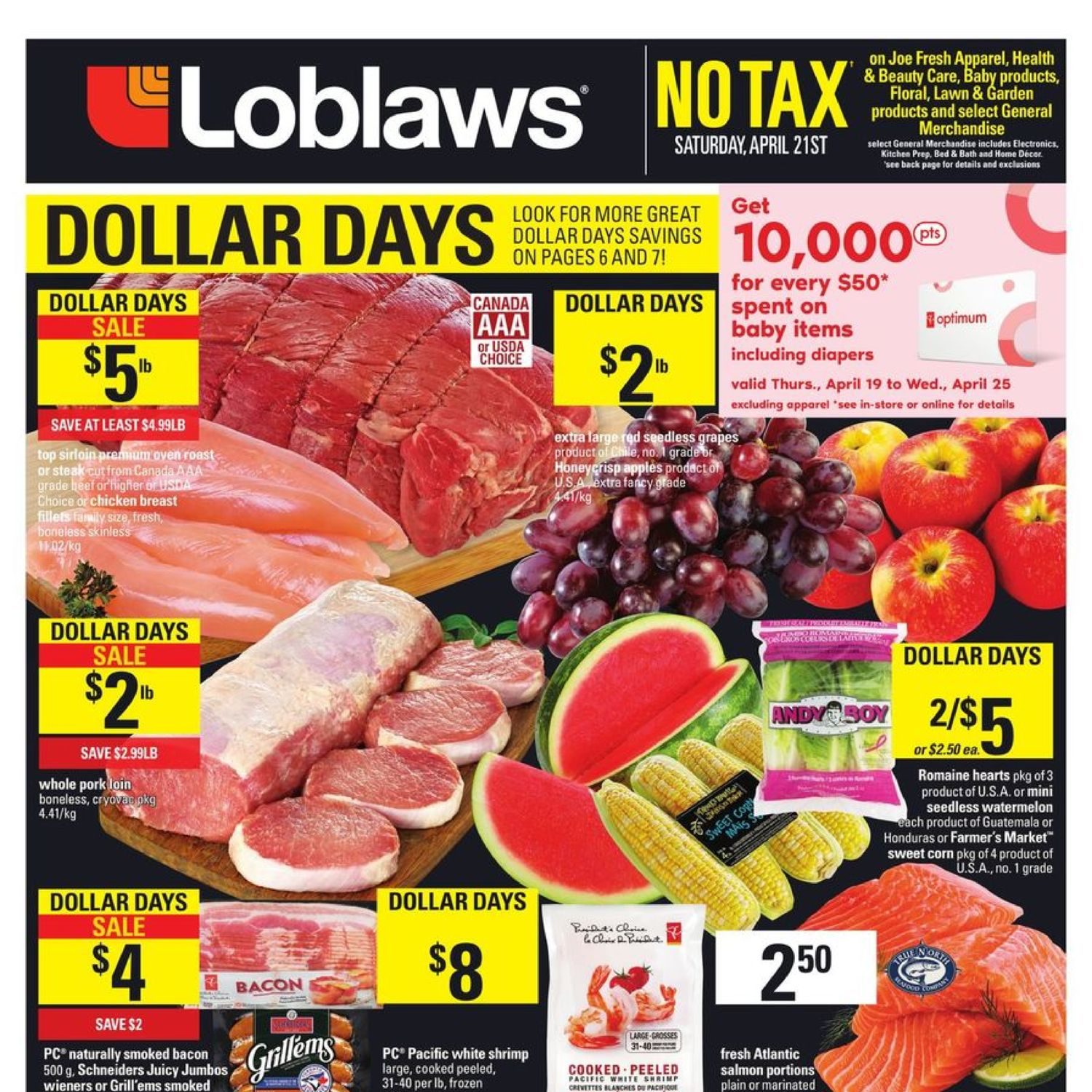 Loblaws Weekly Flyer - Weekly - Dollar Days - Apr 19 – 25 ...