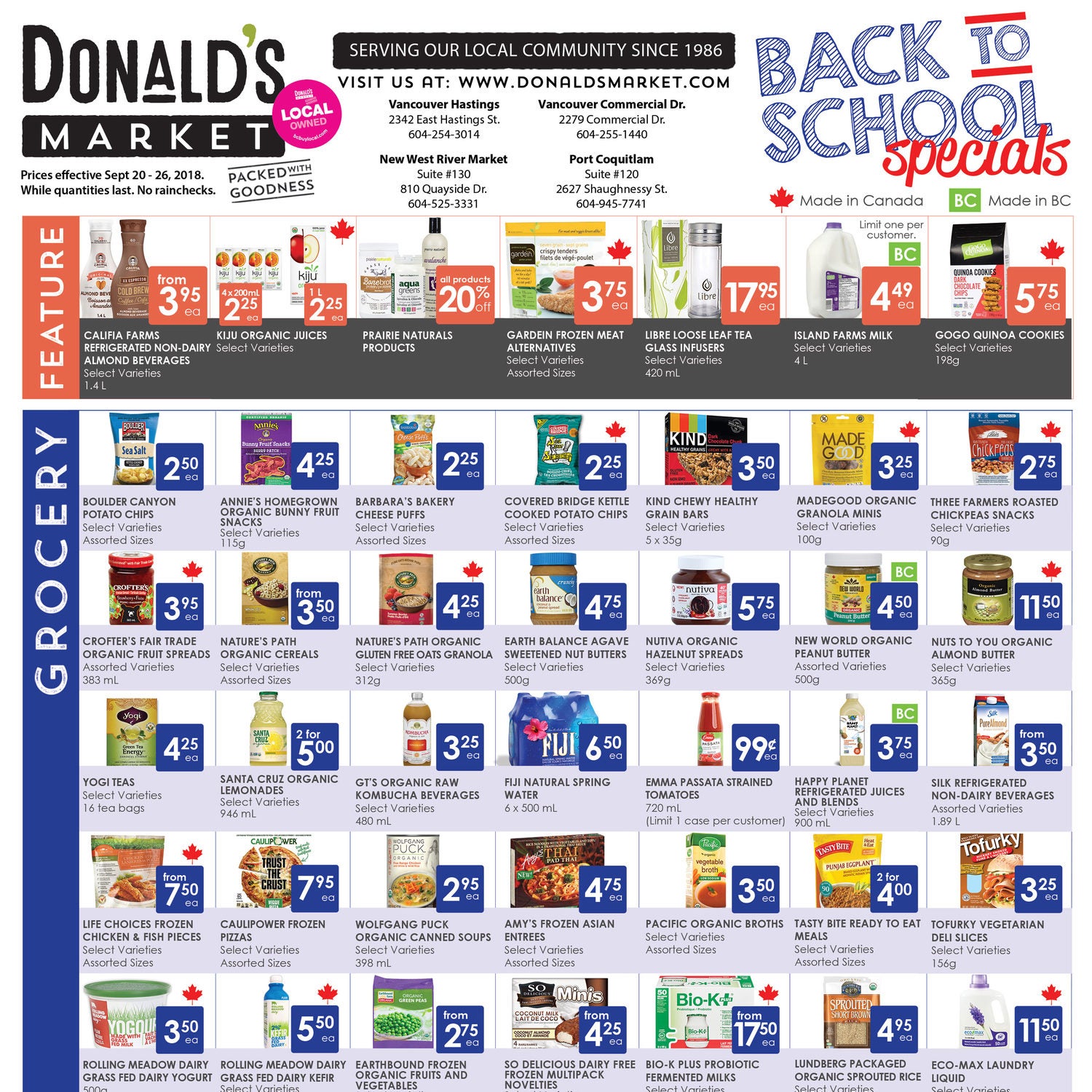 Donald's Market Weekly Flyer - Back To School Specials - Sep 20 – 26 ...