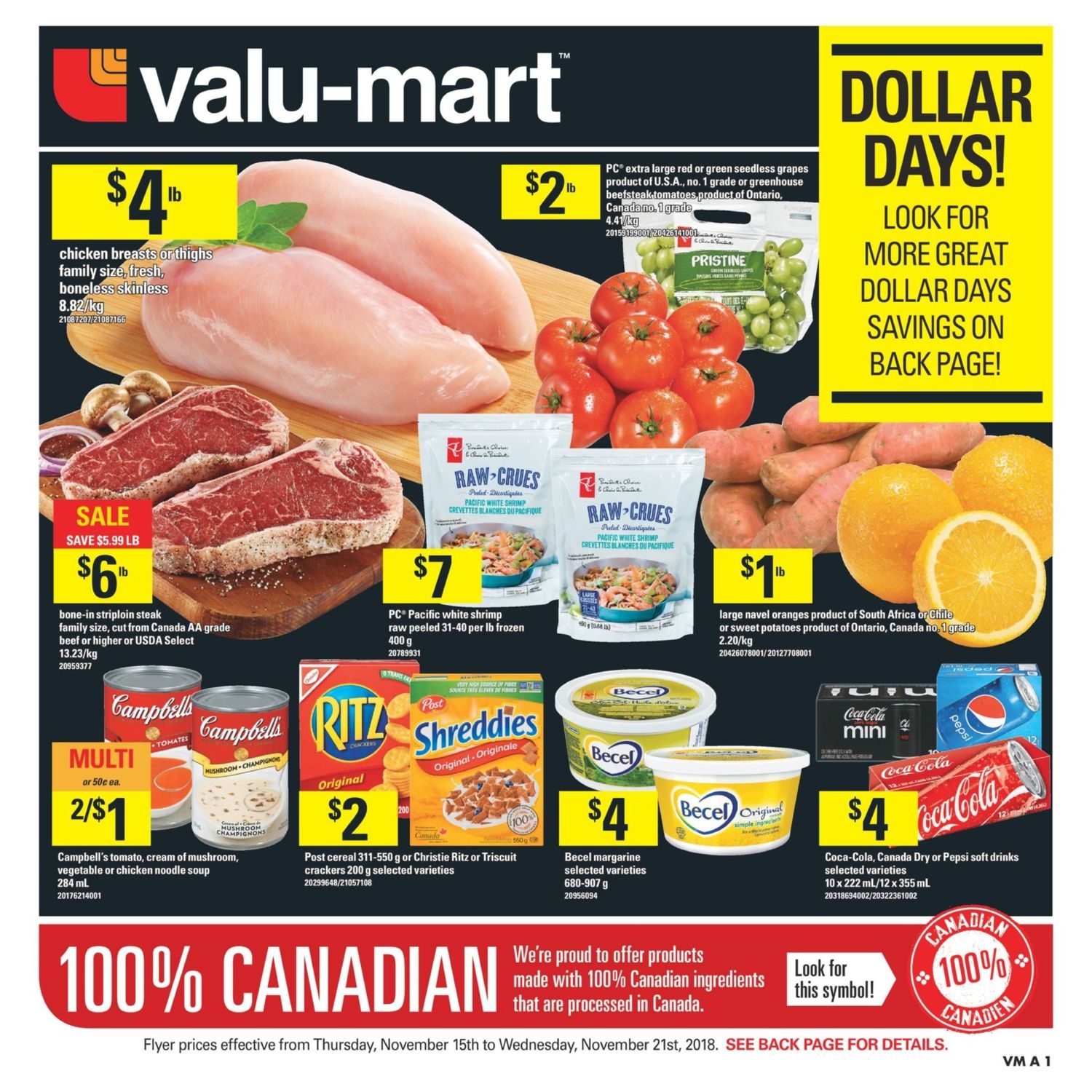 Valu-Mart Weekly Flyer - Weekly - Dollar Days - Nov 15 – 21 ...
