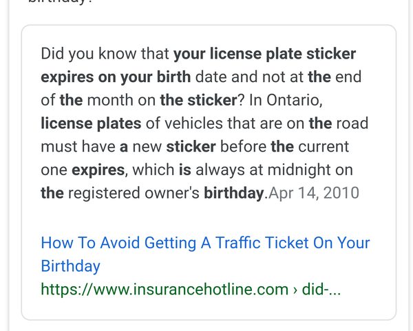 When does your Ontario Validation Sticker REALLY expire? - Page 3 ...