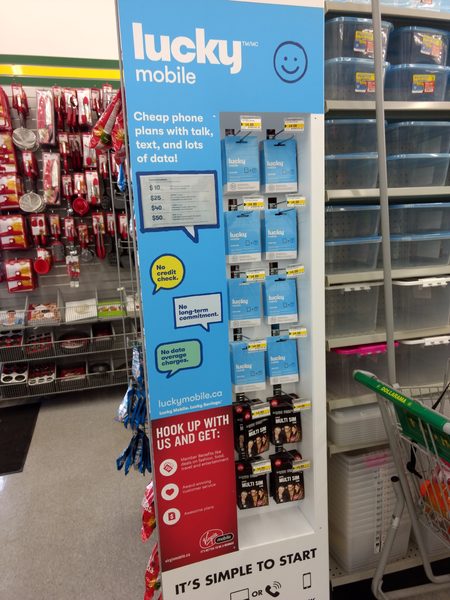 [Dollarama] Lucky/ Virgin Sim cards $4 in store now!- 20$ free gc ...