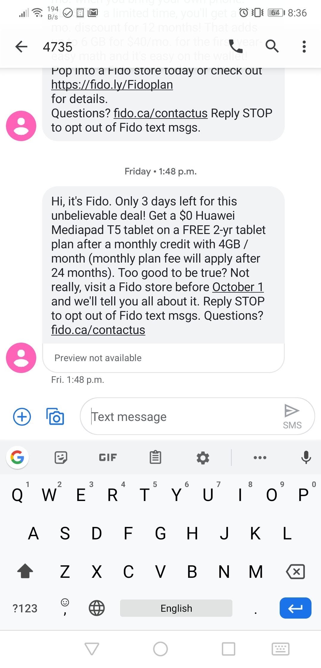 [Fido] [Fido XTRA] Get a $0 tablet on a FREE 2-year tablet plan ...