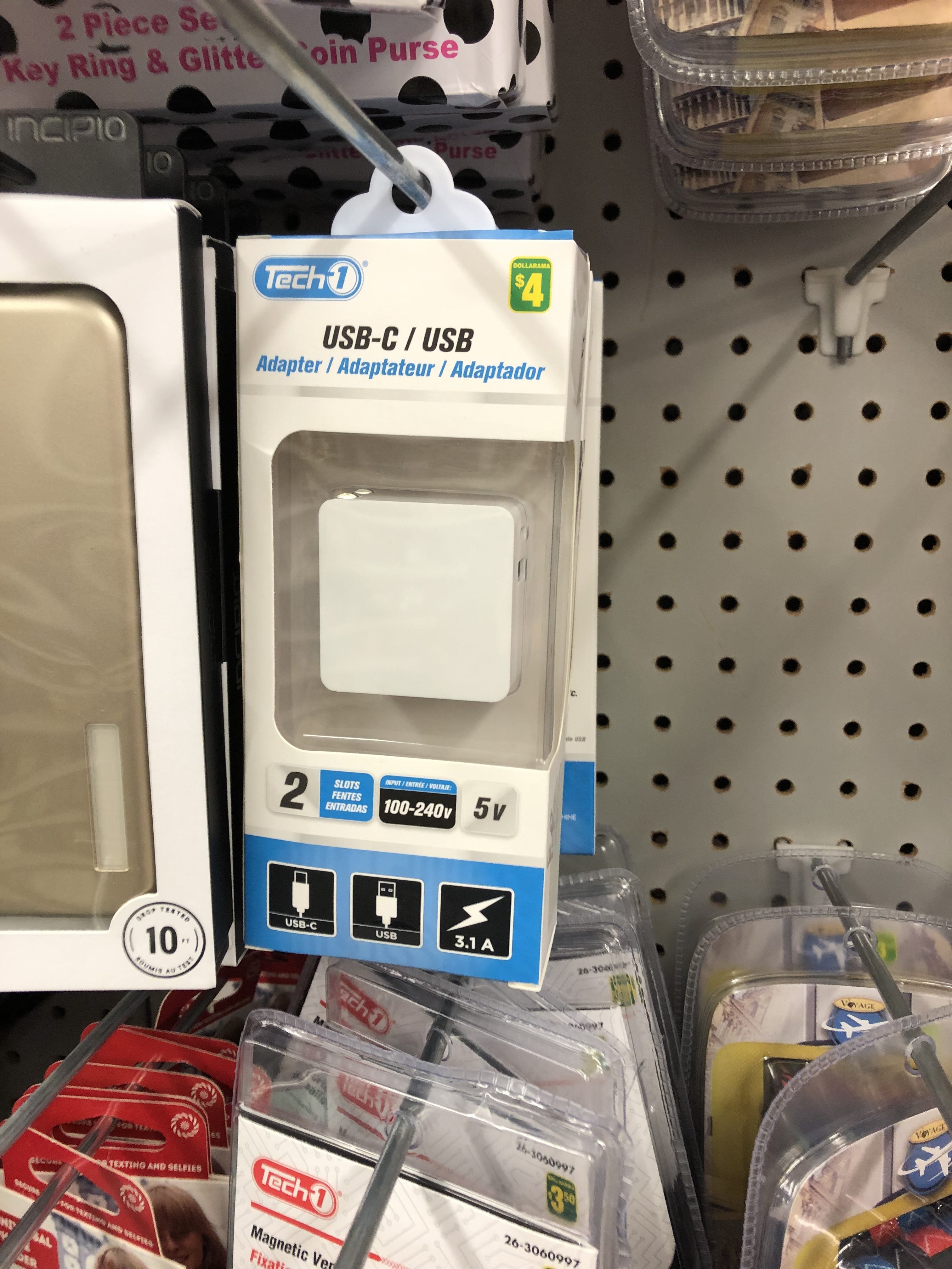 [Dollarama] Dollarama -$4 Tech1 USB-C/USB fast charger for home ...
