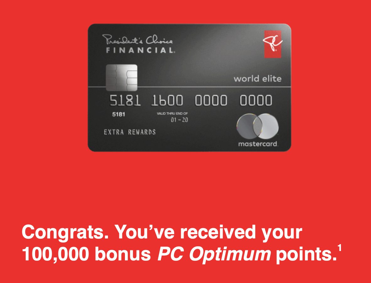 [President's Choice] Get 100k PC Optimum Points when you sign up for a ...
