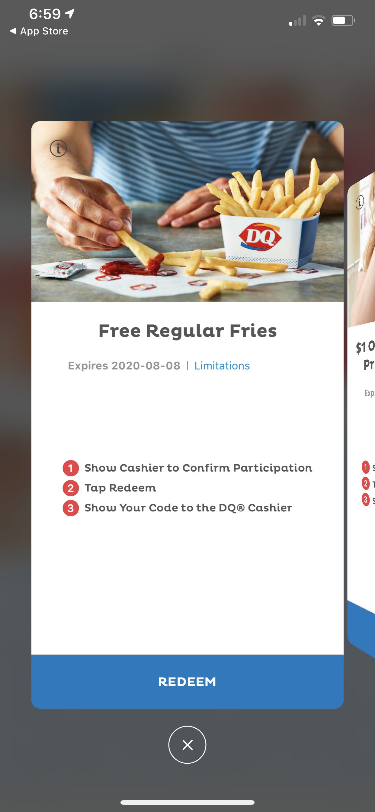 [Dairy Queen] Free fries with DQ App - RedFlagDeals.com Forums