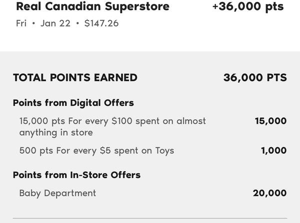 [Real Canadian Superstore] 20k PCO points for $100 spend in baby items ...