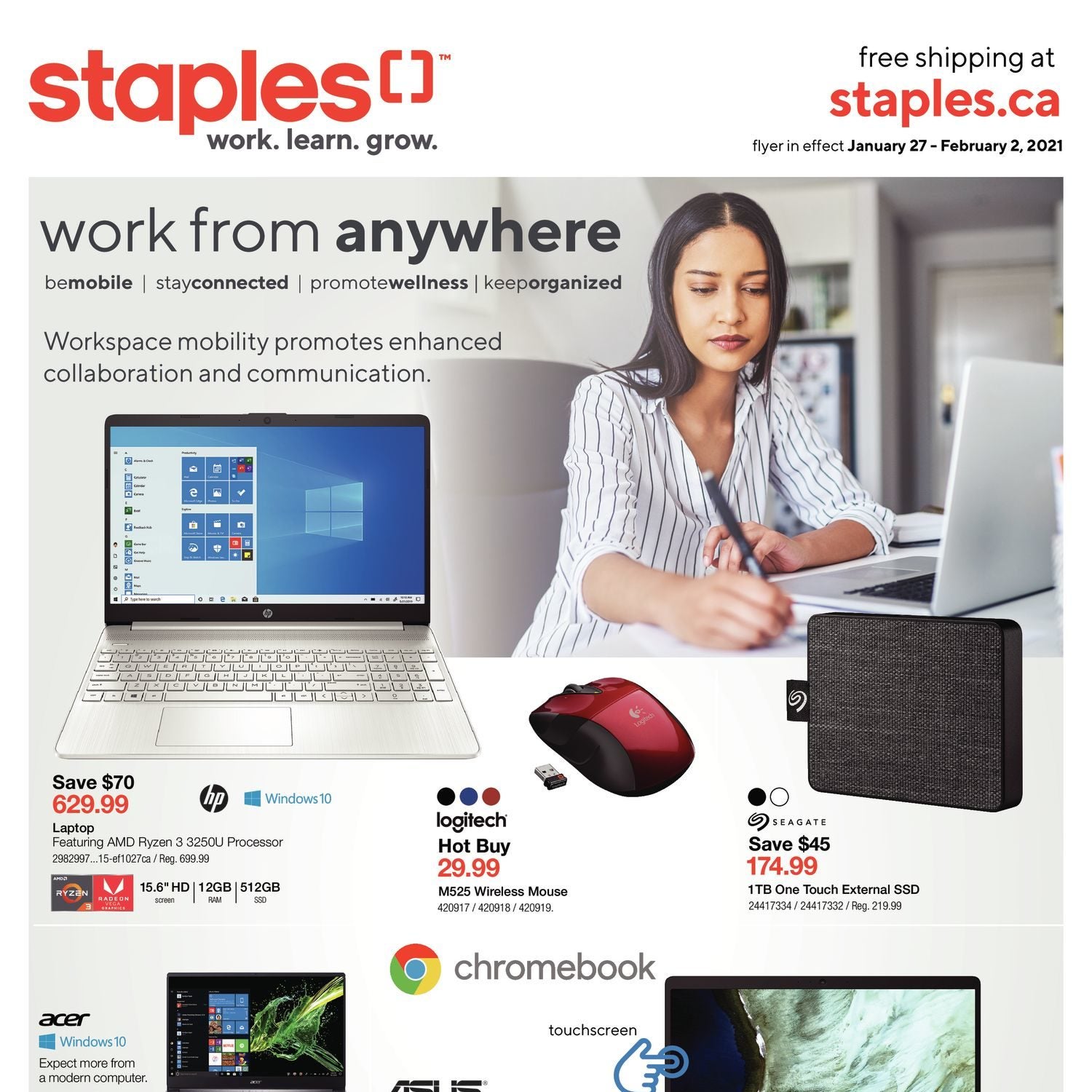 Staples Weekly Flyer - Weekly - Work From Anywhere - Jan 27 – Feb 2 ...