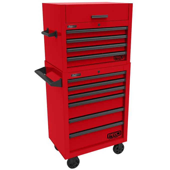 [Costco] Homak 27 in. 10 Drawer Pro Series Toolbox Combo, Top Chest and ...