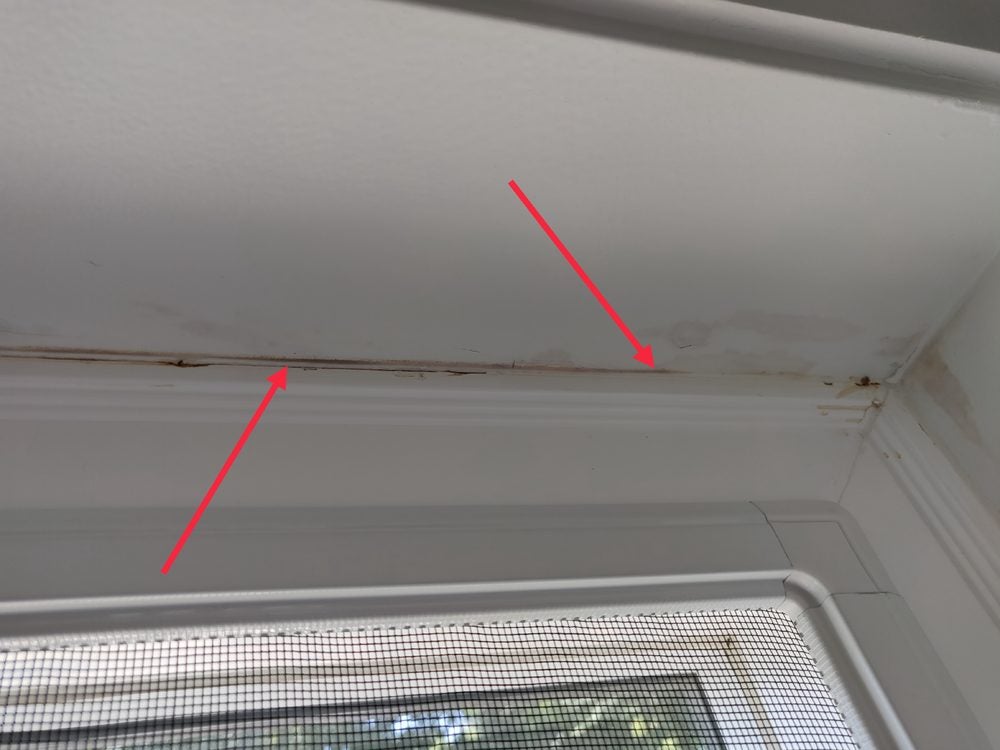 Water coming through top/side of window during heavy rain ...