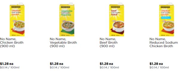 [Real Canadian Superstore] No Name Broth (900 ML) 68 cents. Limit of 6 ...