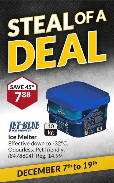 [Princess Auto] (STEAL OF A DEAL) Jet Blue Ice melter (10kg) starts Dec ...