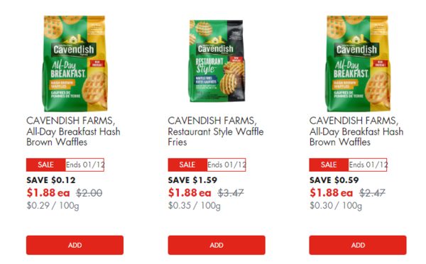 [No Frills] FREE Cavendish Farms Restaurant Style Waffle Fries or All ...