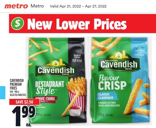 [Metro] Free Cavendish Farms Restaurant Style Waffle Fries (with ...