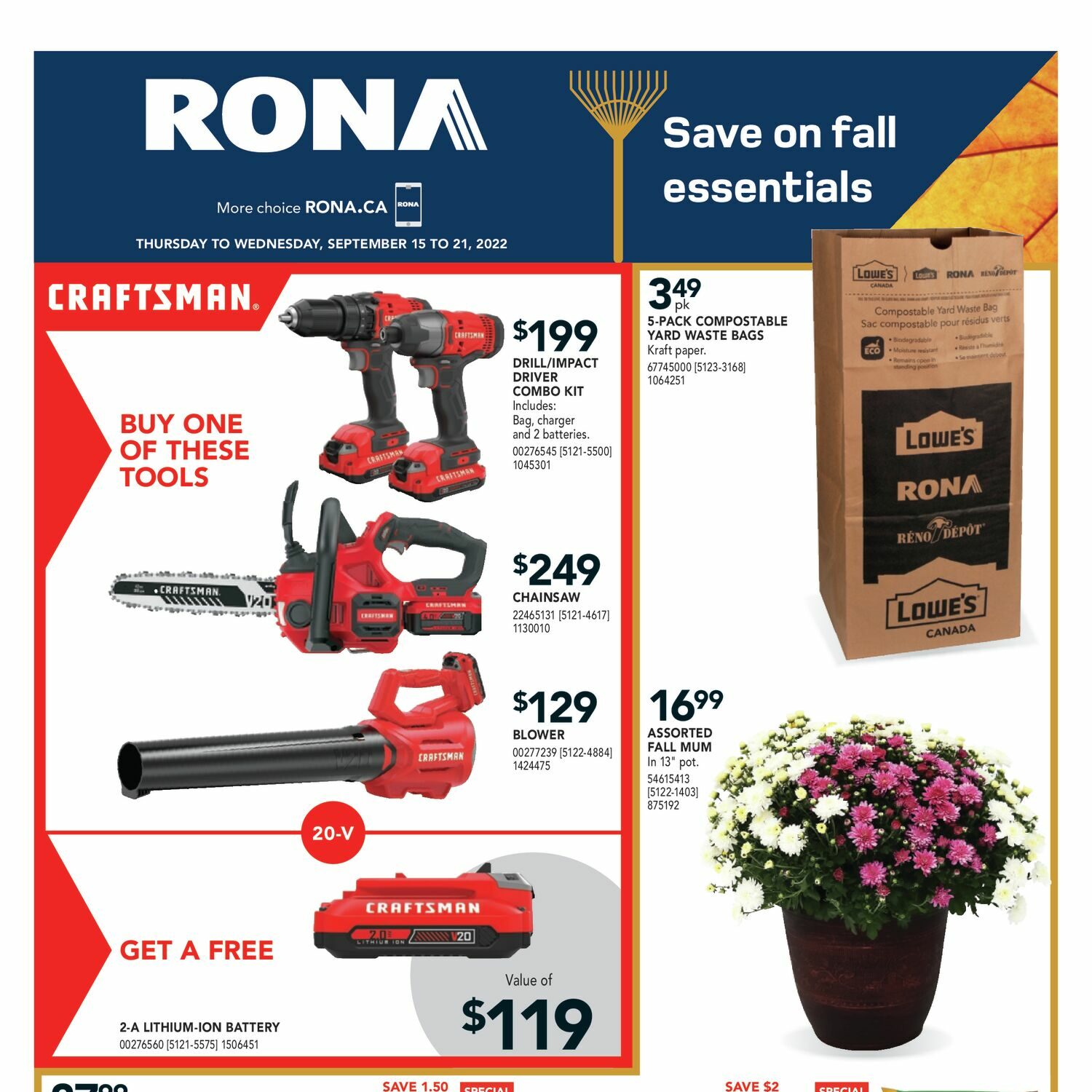 Rona Weekly Flyer - Weekly Deals (SK) - Sep 15 – 21 - RedFlagDeals.com