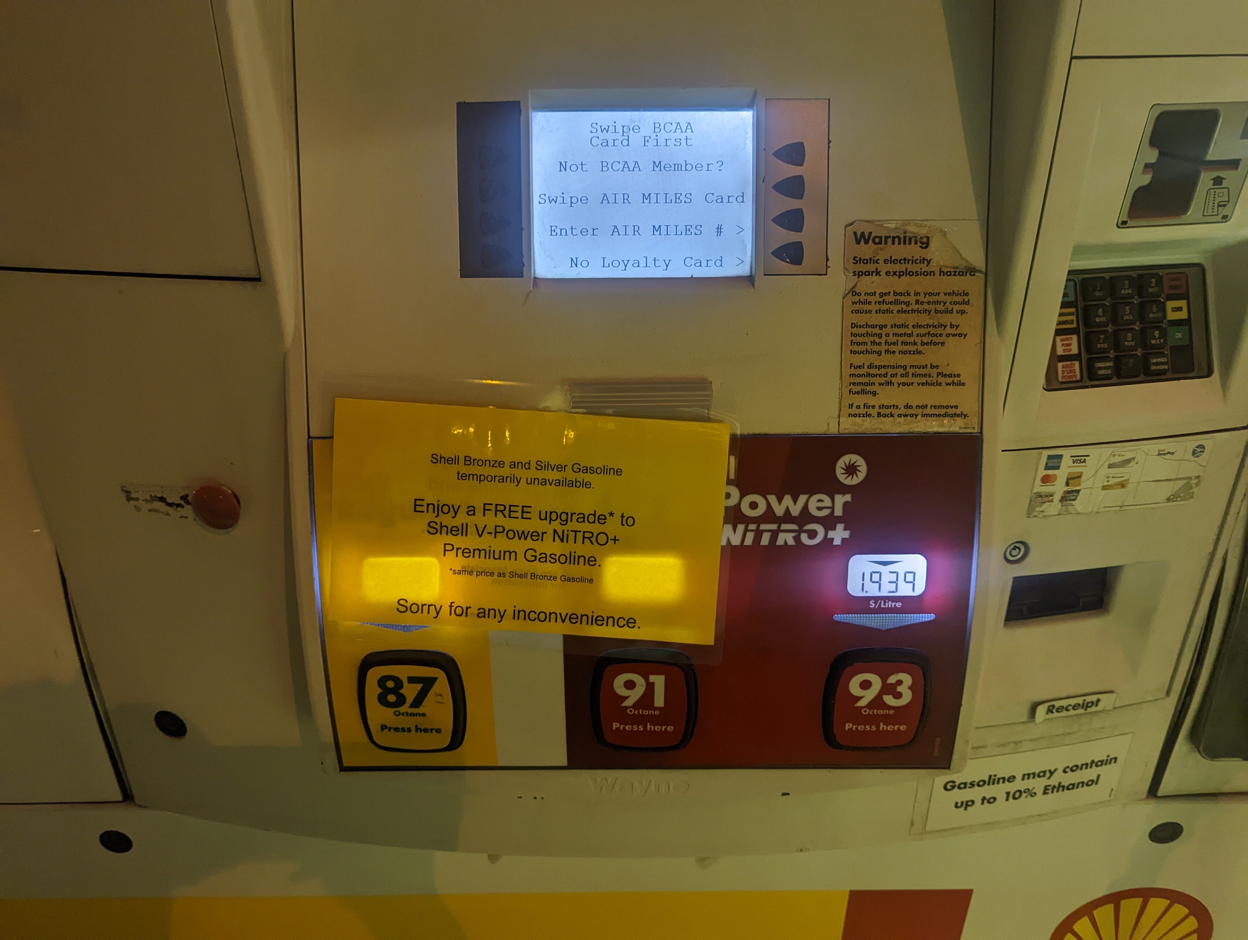 [Shell] [GVA] Shell 93 octane for Reg price of 87 Octane (New ...