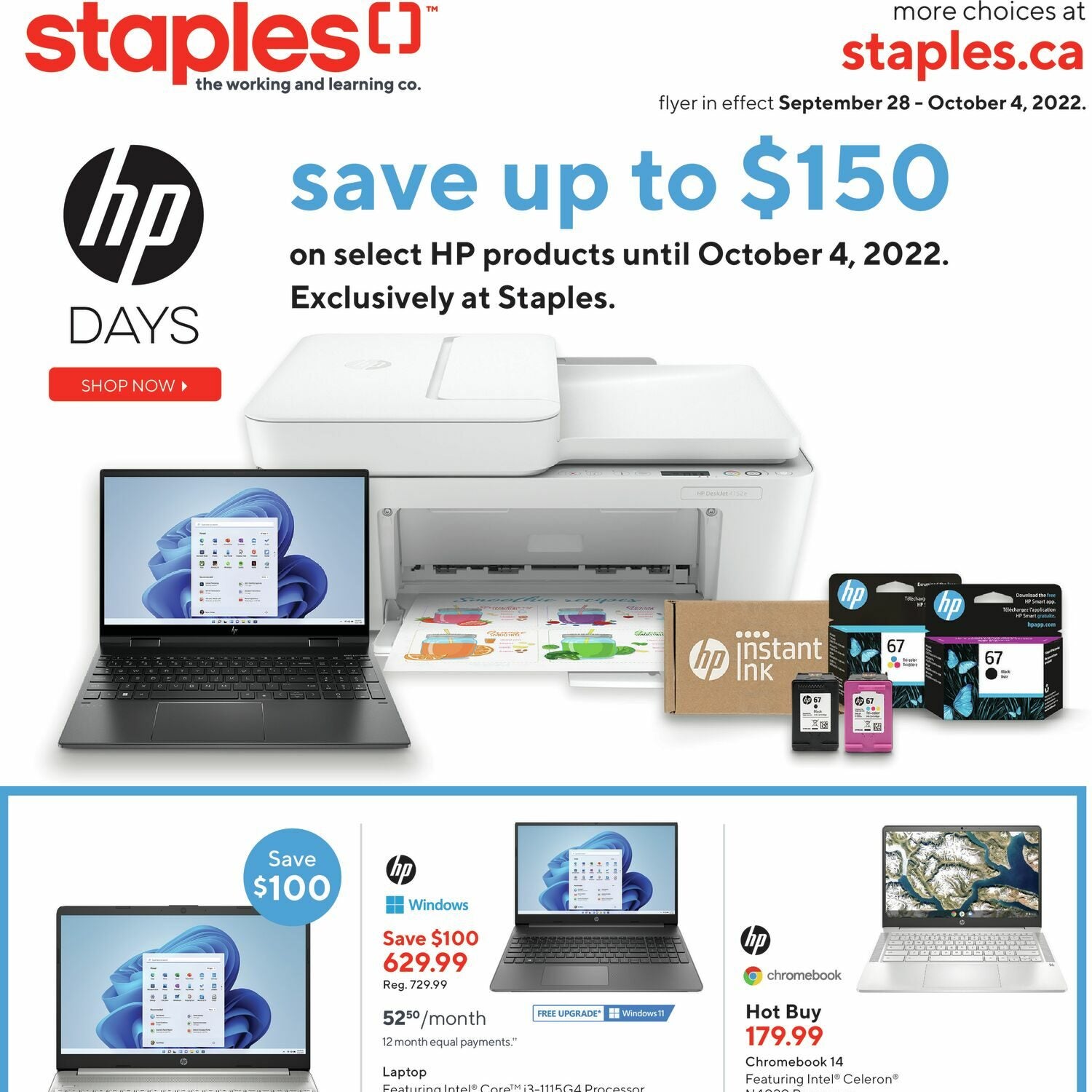 Staples Weekly Flyer - Weekly Deals - Sep 28 – Oct 4 - RedFlagDeals.com
