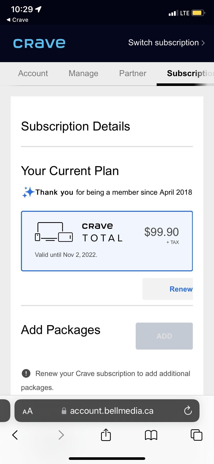 Triangle Select Subscription Program for $89 (includes Crave Total for ...