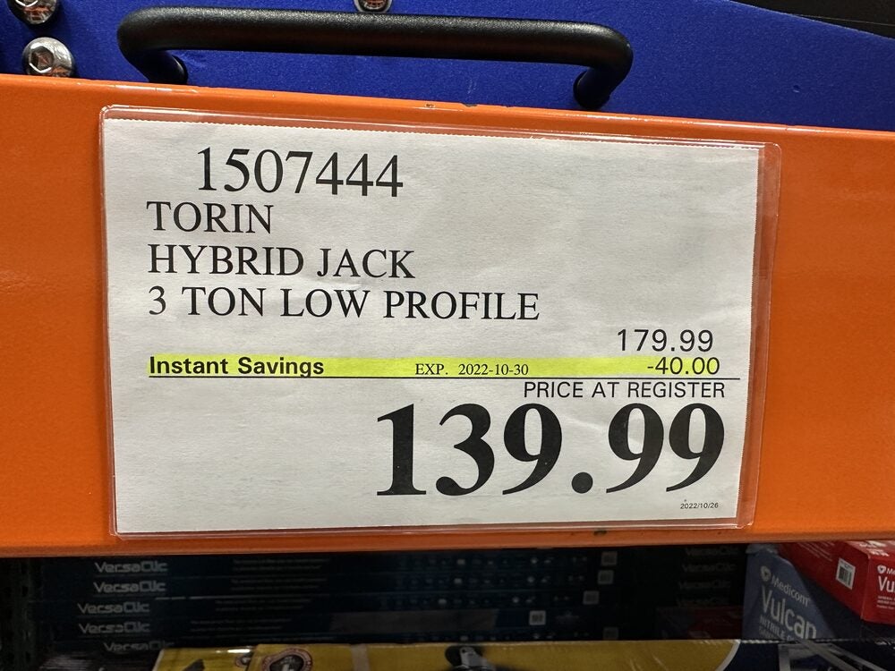 [Costco] Torin 3 ton jack hybrid low profile $139.99 in store ...