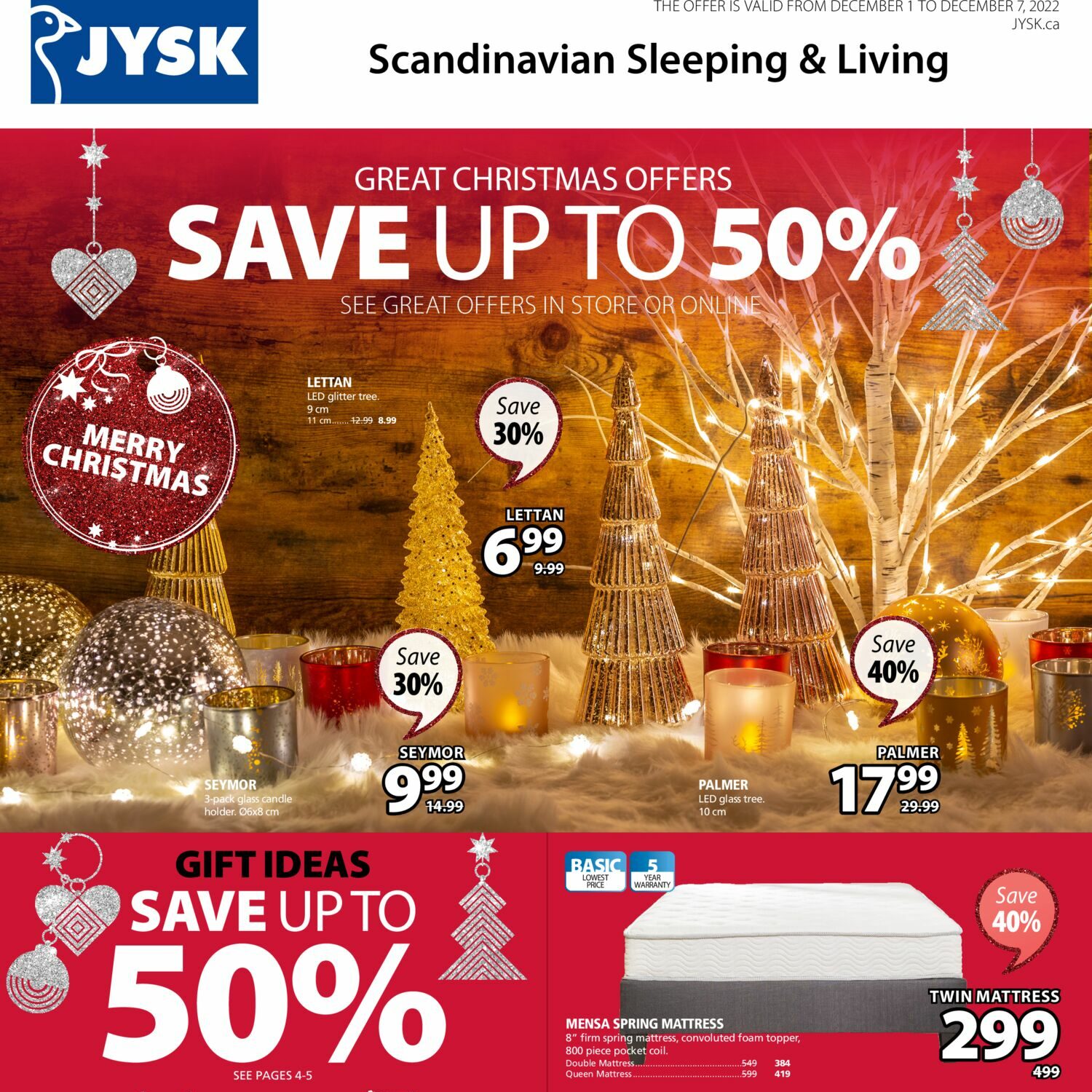 JYSK Weekly Flyer - Weekly Deals - Dec 1 – 7 - RedFlagDeals.com