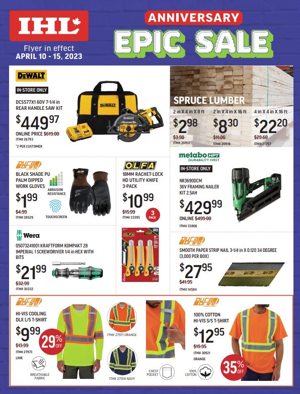 [IHL] Anniversary sale - tools (Woodbridge/Innisfil) - RedFlagDeals.com ...