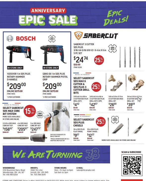 [IHL] Anniversary sale - tools (Woodbridge/Innisfil) - RedFlagDeals.com ...