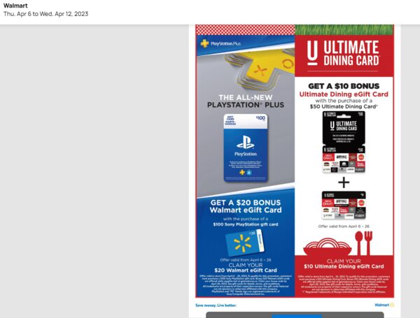 [Ultimate Gift Card] Get a $10 ePromo Card with the purchase of a $50 ...