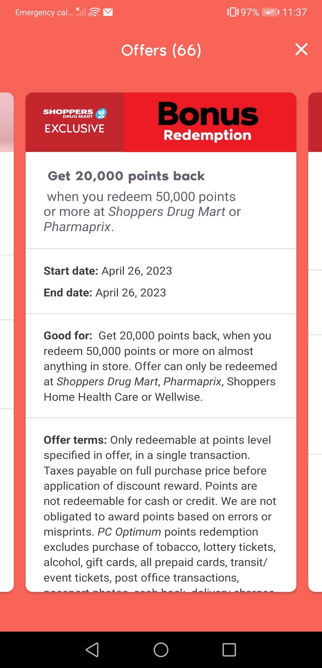 [Shoppers Drug Mart] Biggest Redemption Offer Makes a Comeback! 25K PCO ...