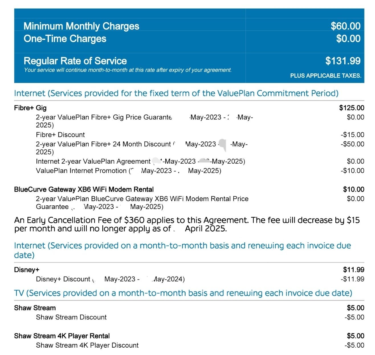 [Shaw] Home Internet retention deal (50$ for 500/ 60$ for giga + extras ...