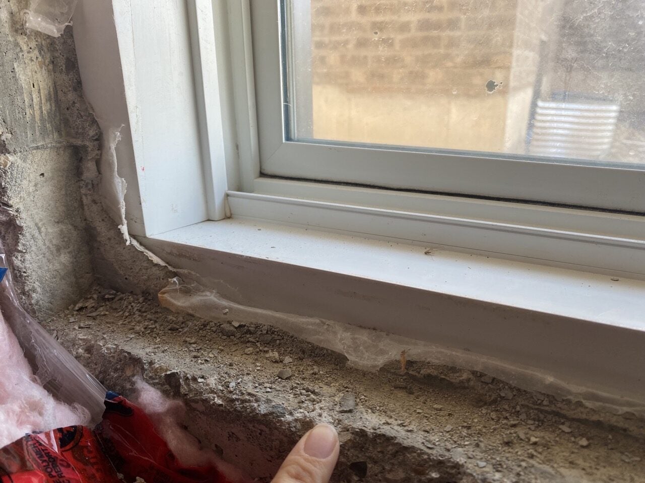 New home build with damaged basement window casing/frames ...