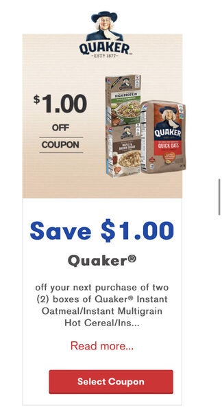 [Sobeys/Safeway -WEST] Quaker instant oatmeal $1.84/box - RedFlagDeals ...
