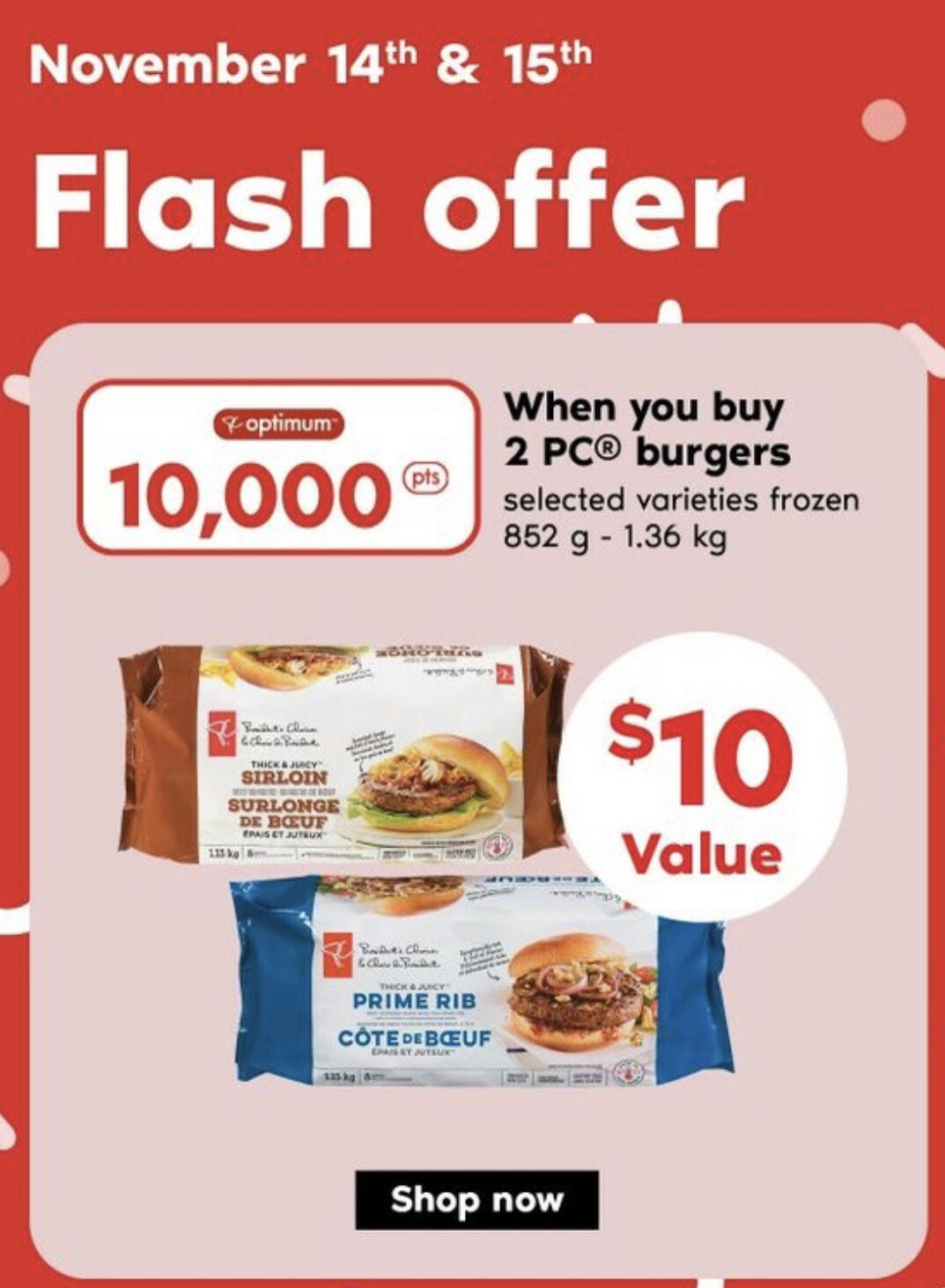 [Loblaws] Flash Offer: 10,000 pts for burger, $1 No Name Pasta 900g ...