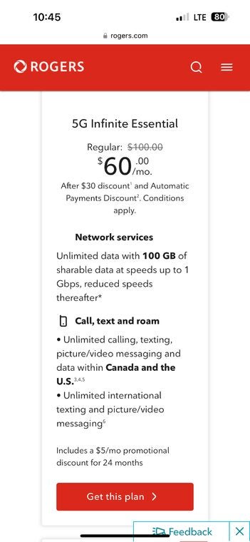 Rogers Cell Phone Plans - Black Friday Ontario - RedFlagDeals.com Forums