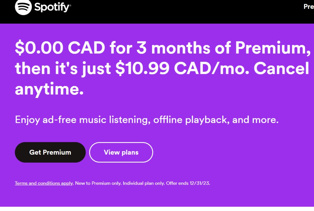 [Spotify] Spotify Premium 3 months free / cancel any time / new premium ...