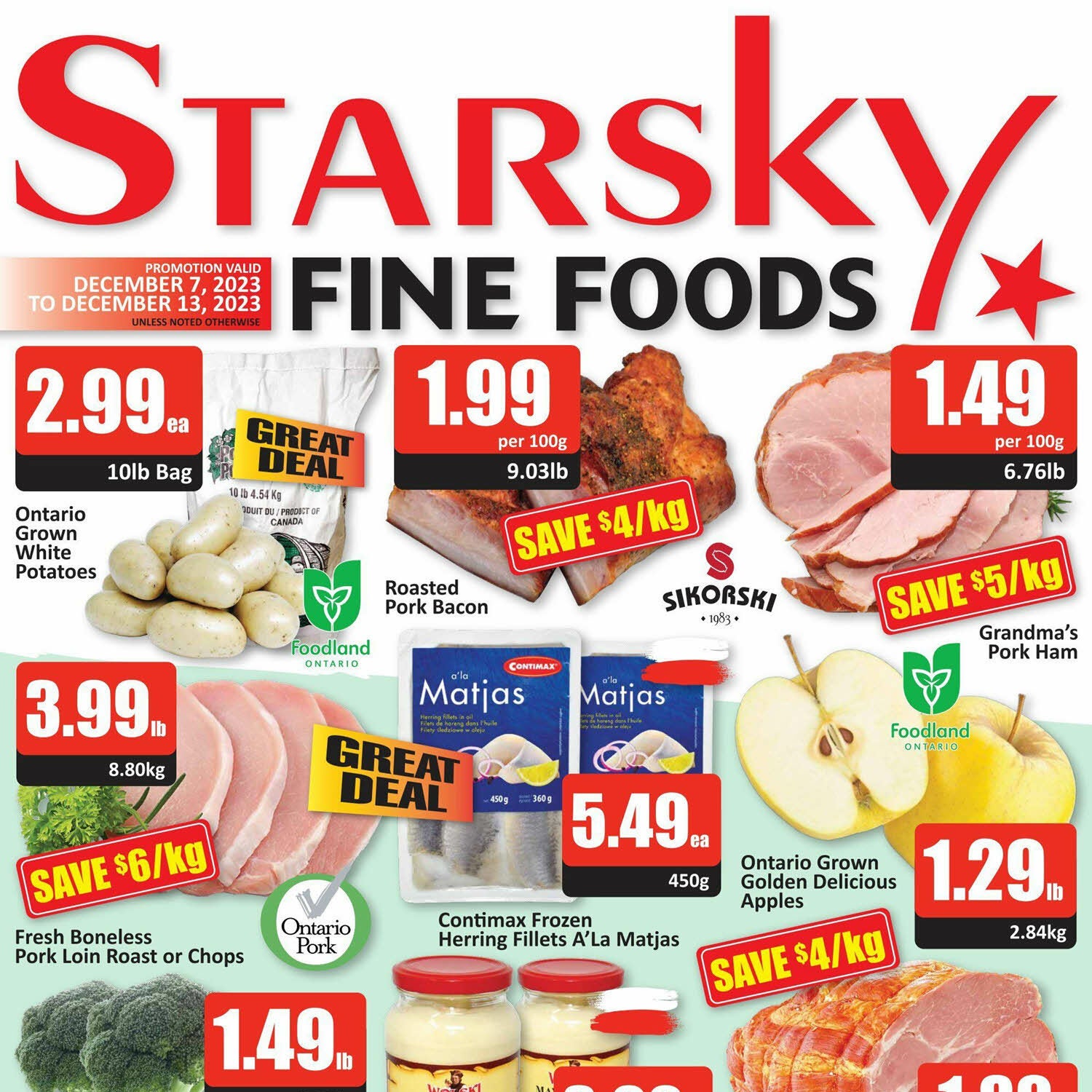 Starsky Fine Foods Weekly Flyer - Weekly Specials - Dec 7 – 13 ...