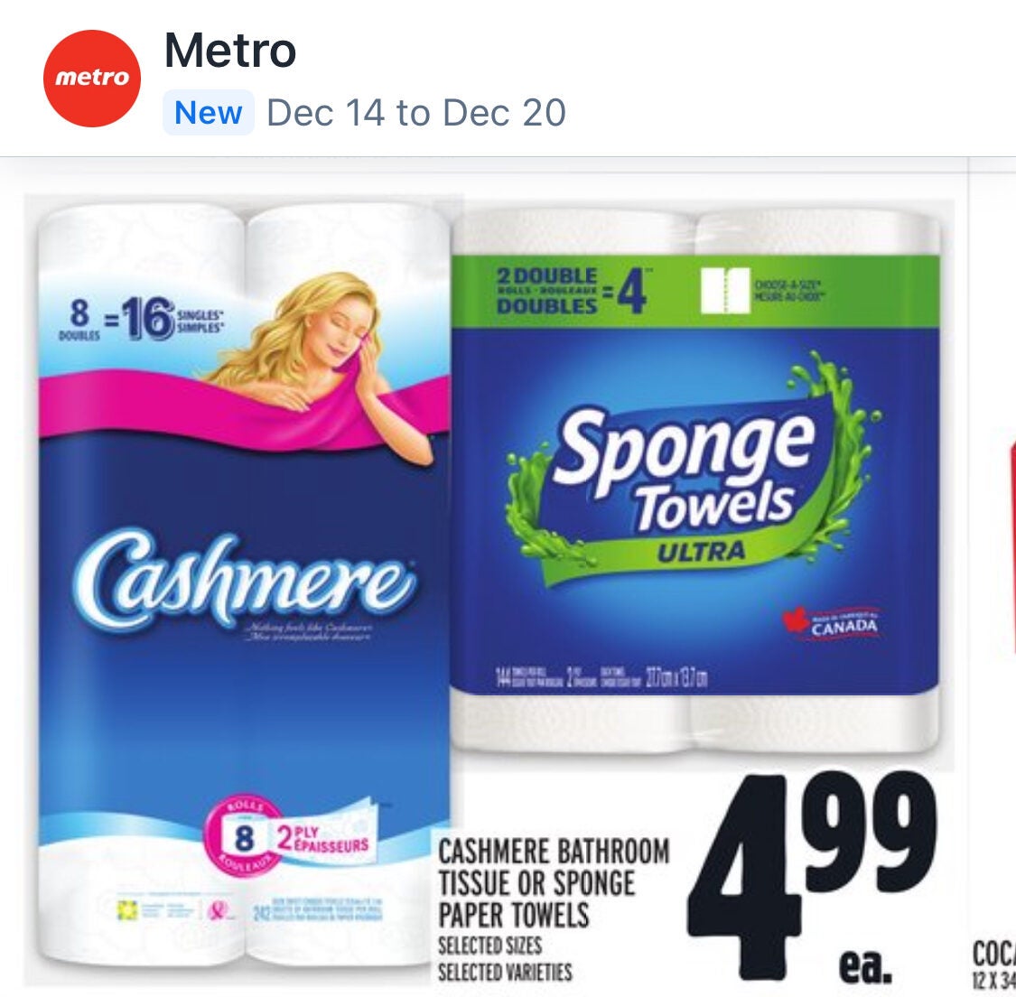 [Rexall] HOTTER Than Amazon! Cashmere Ultraluxe 8 Triple Rolls for $4. ...