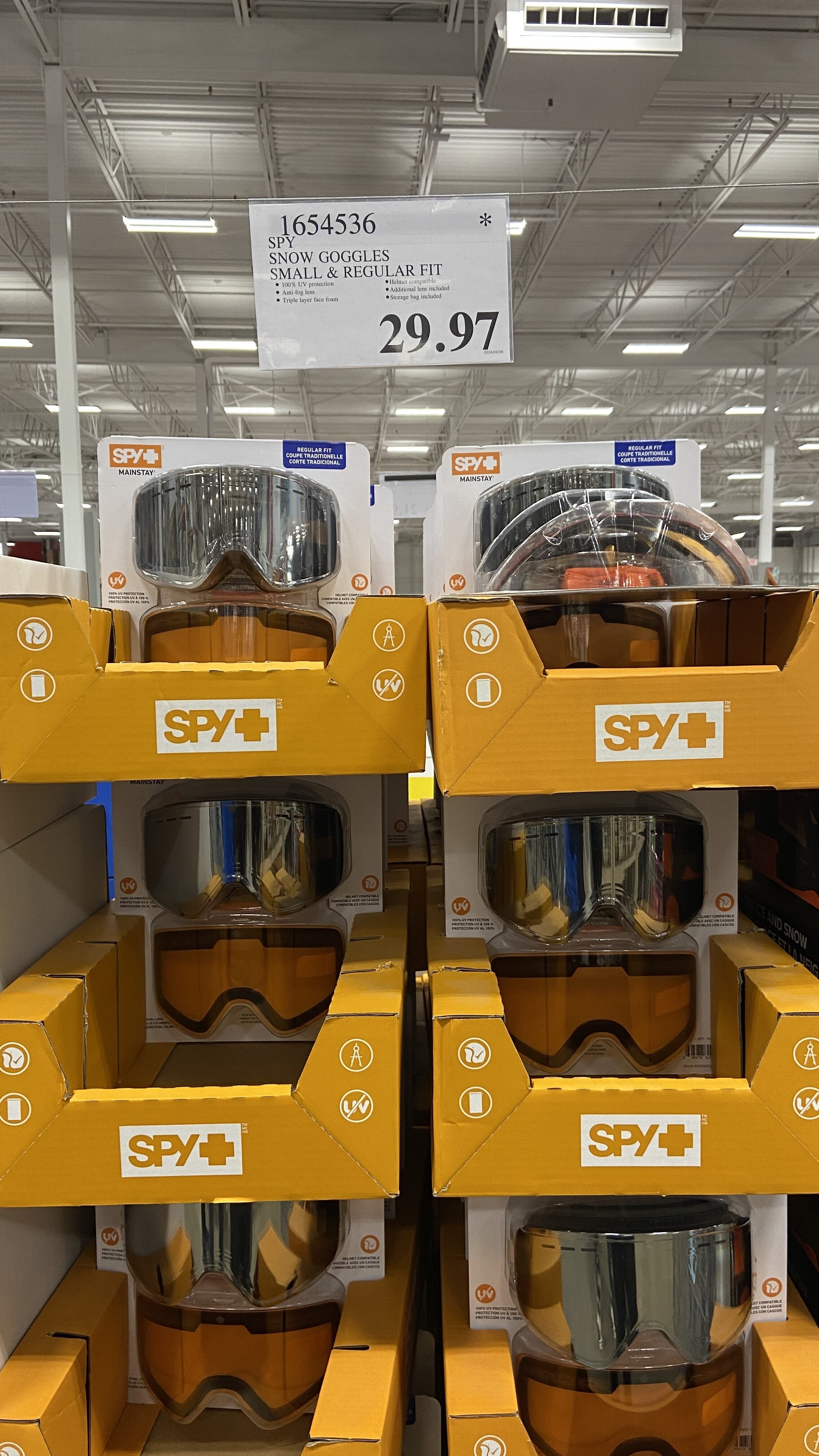 [Costco] SPY Mainstay Snow Goggle $29.97 YMMW (reg $70) - RedFlagDeals ...