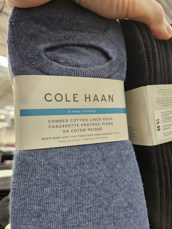 [Costco] Cole Haan Combed Cotton Liner No Show Socks 10 Pack - Men's 7 ...