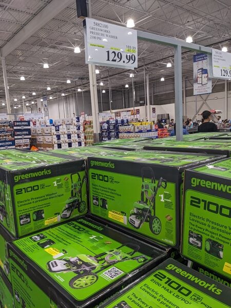 Greenworks 2000 psi electric pressure washer costco store