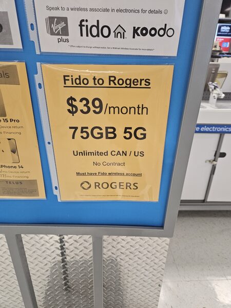 [Best Buy Mobile] Fido to Rogers Migration Offer $39 75GB 5G+ with US ...
