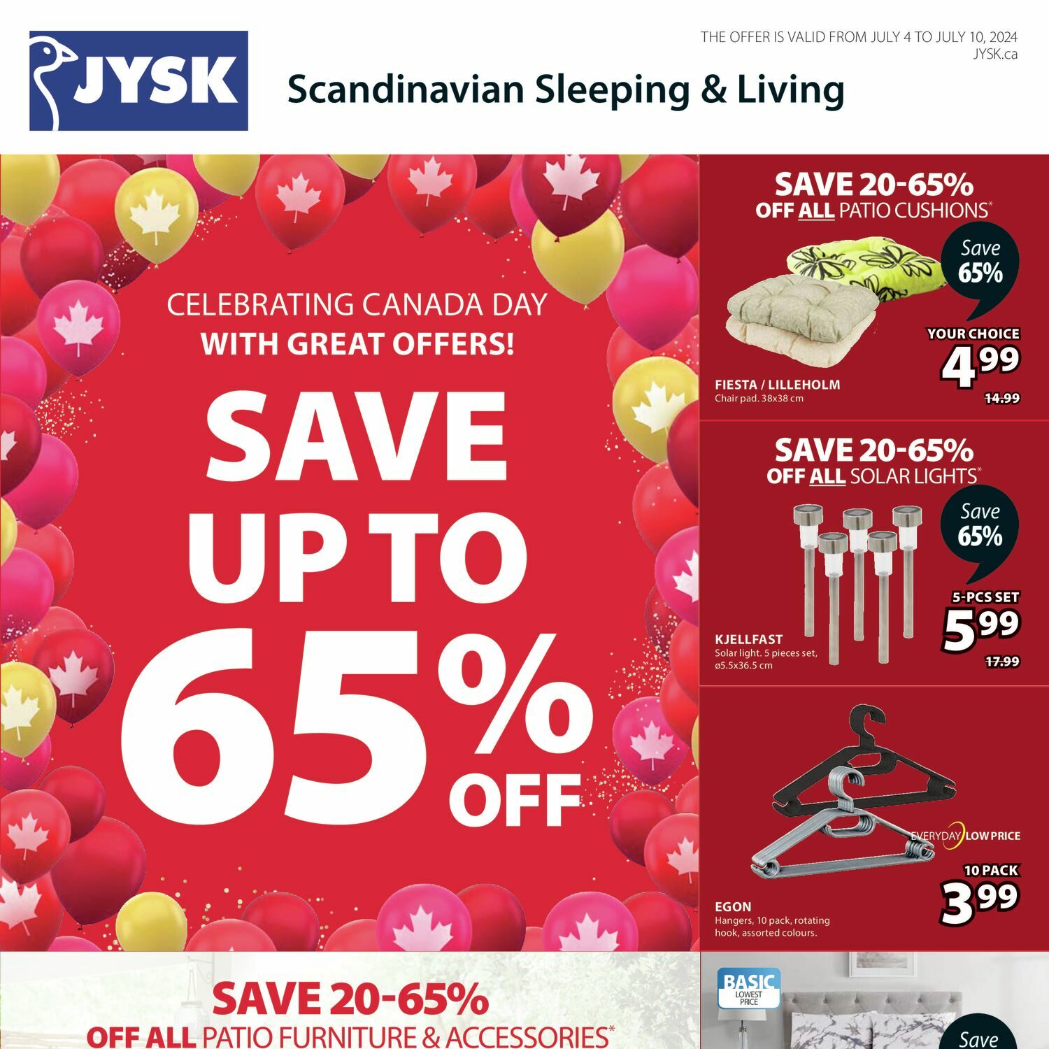 JYSK Weekly Flyer - Weekly Deals - Jul 4 – 10 - RedFlagDeals.com