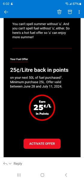 [Petro Canada] 20 Cents/Litre in Petro Can Points July 1st (Excludes ...