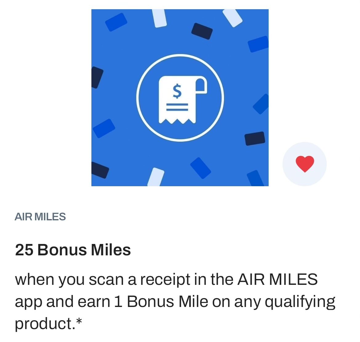 [Air Miles] 25 air miles receipt scan bonus July 1-31 2024 ...