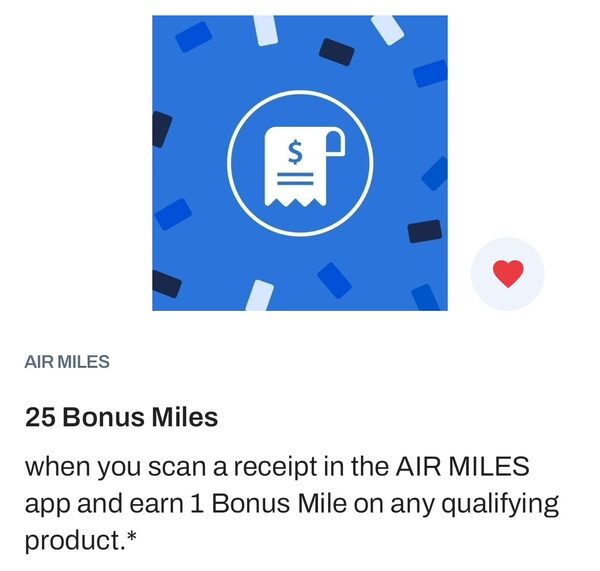 [Air Miles] 25 air miles receipt scan bonus July 1-31 2024 ...