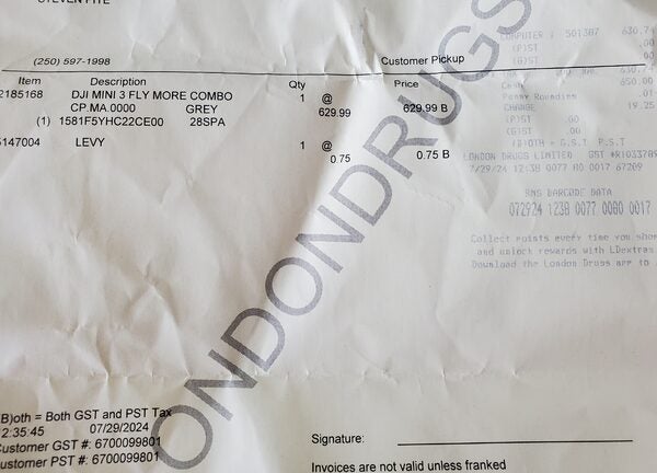 [London Drugs] Dji Mini 3 Fly More Combo (DJI RC) $629 - ATL In Store ...