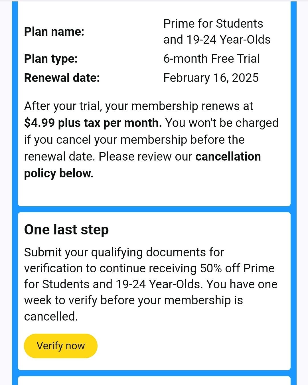 [Amazon.ca] Free 6 month student Prime membership-- no student ...
