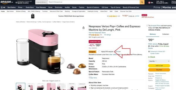 [Amazon.ca] Nespresso Vertuo Pop+ Coffee and Espresso Machine by De ...