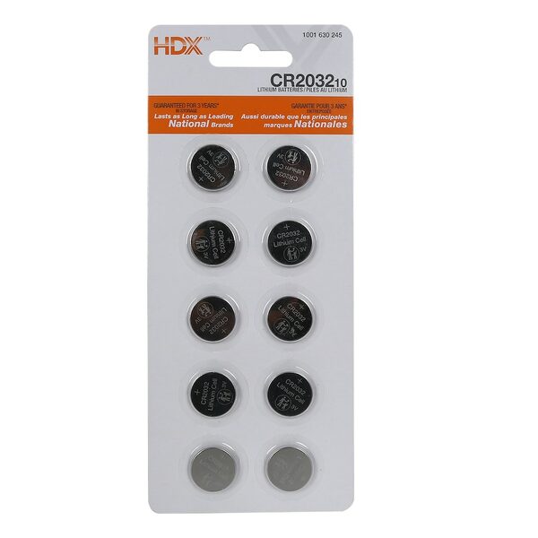 [Home Depot] Home depot 10 pack HDX 2032 Battery 50% off Free shipping ...