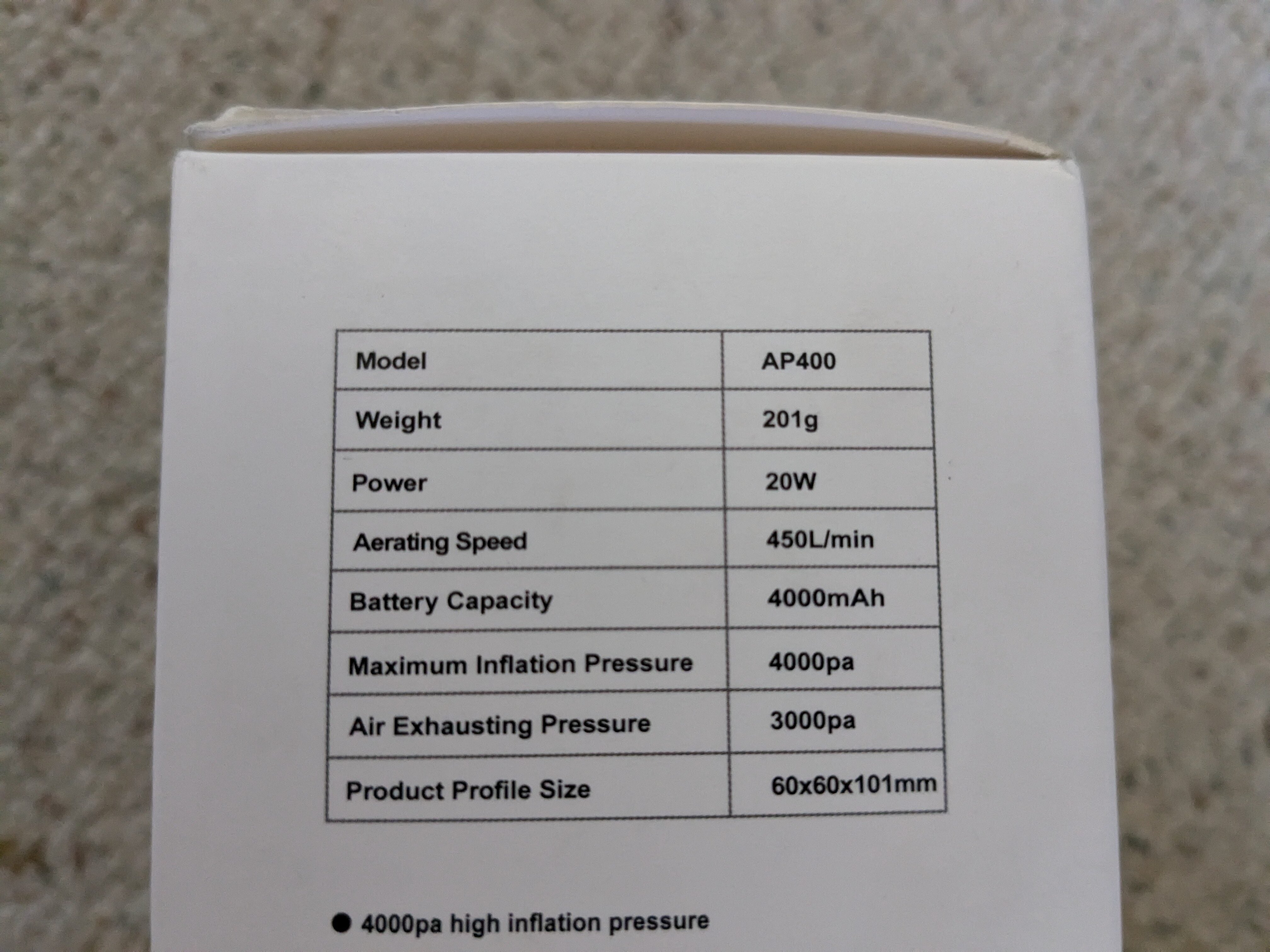 [Princess Auto] Portable Battery Powered Air Pump (for small ...